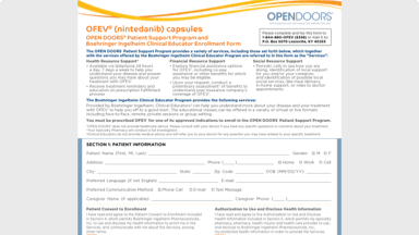 Downloadable Forms for HCPs | OFEV® (nintedanib) capsules