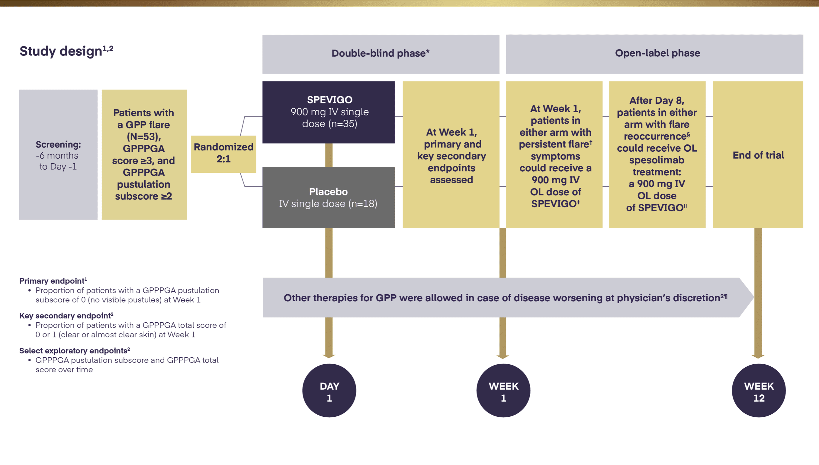 GPP Flare Treatment Study Design | Spevigo® (spesolimab-sbzo) Injection